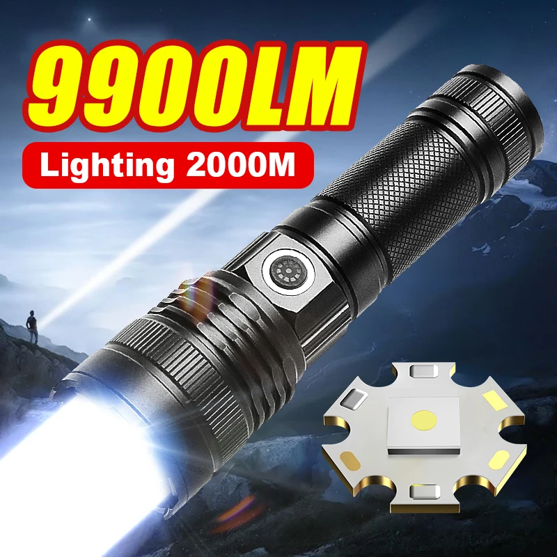 2000M-Ultra-Powerful-Led-Flashlight-High-Power-White-Laser-Torch-Built ...
