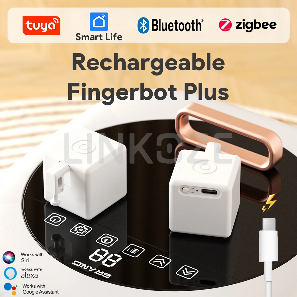 LINKOZE-Tuya-Rechargeable-Fingerbot-Plus-Bluetooth-Smart-Switch-Bot ...