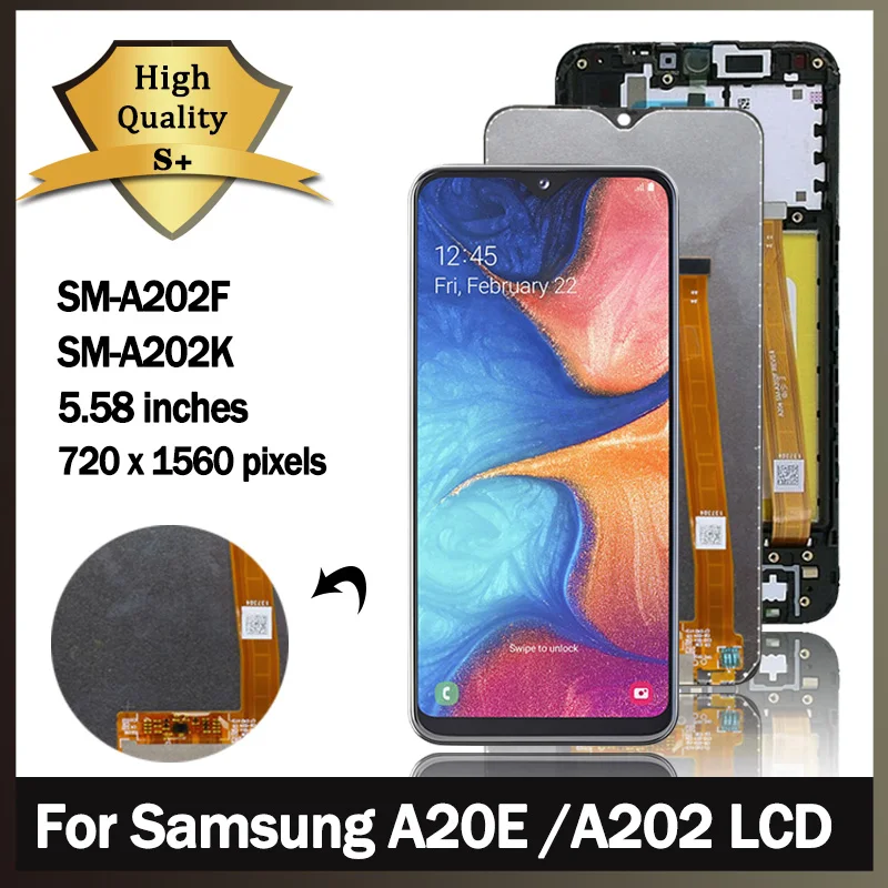 5.8'' Original For Samsung Galaxy A20e LCD A202 A202F A202K Display ...