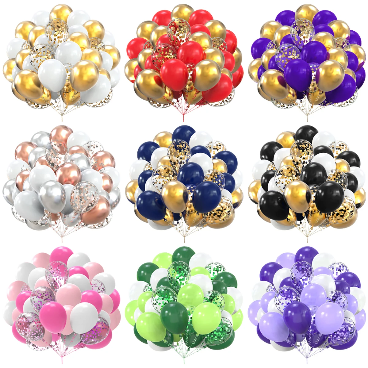 26-38pcs-Confetti-Metallic-Chorme-Balloons-Wedding-Birthday-Party ...