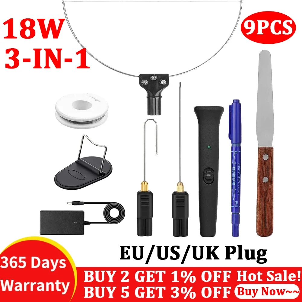 18W-3-in-1-Electric-Styrofoam-Cutter-9pcs-set-Cutting-Machine-Styro ...