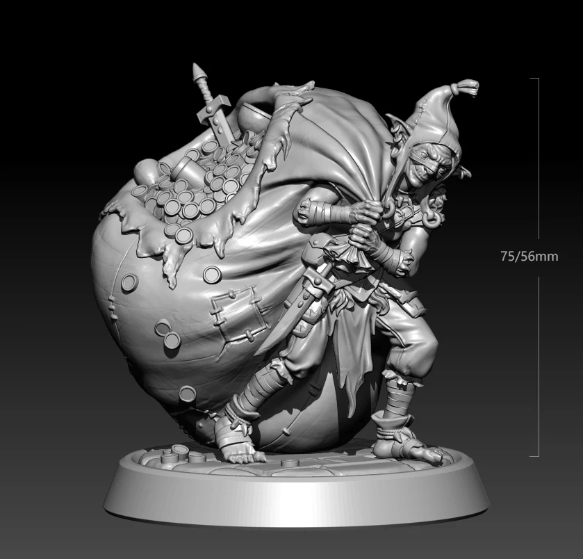 1/24 75mm 1/32 56mm Resin Model Kits Treasure Hunt Goblin Soldier ...