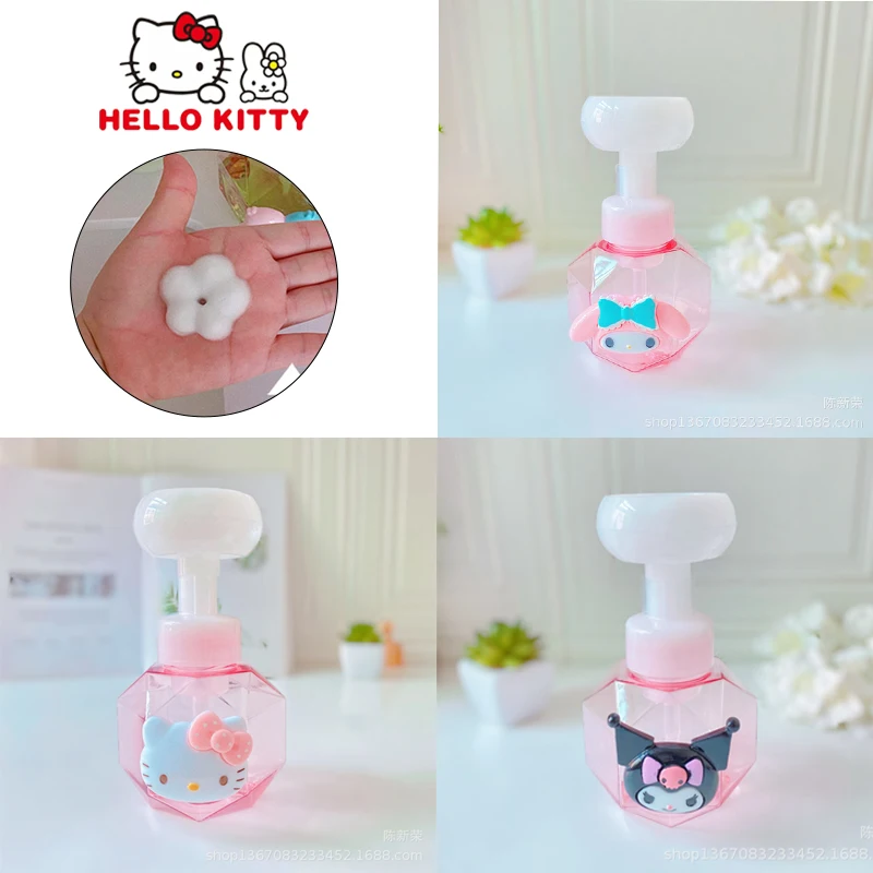 300ML-Hello-Kitty-Foam-Pump-Bottle-Cute-Cartoon-Floral-Press-Bottle ...