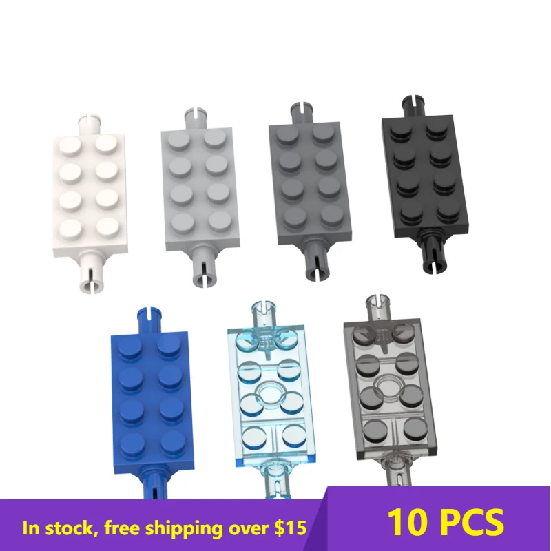 10PCS-MOC-Bricks-30157-Plate-Modified-2-X-4-with-Pins-for-Building ...