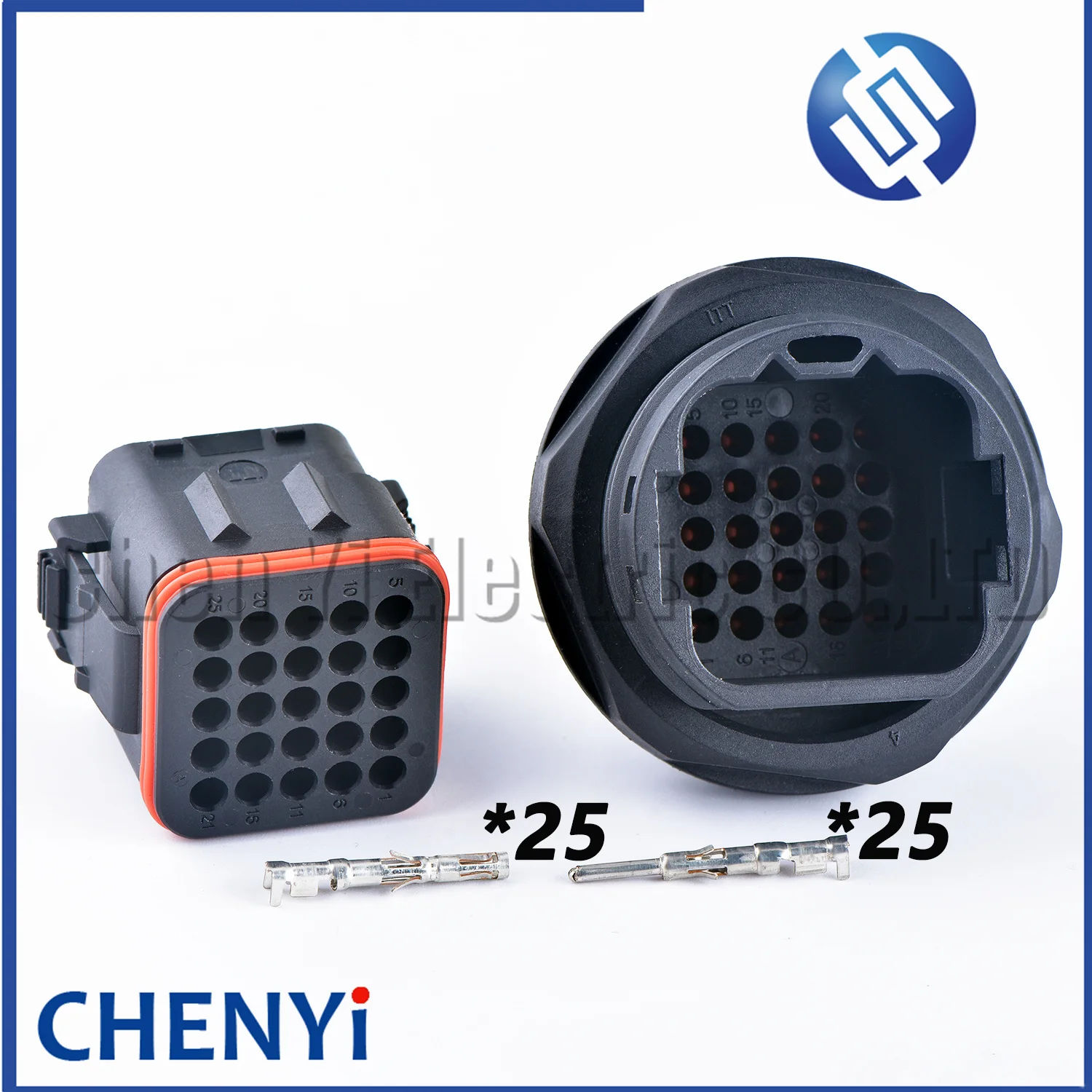 1-set-25-Pin-Male-Female-ITT-CTB-Type-Waterproof-Automobile-Connector ...