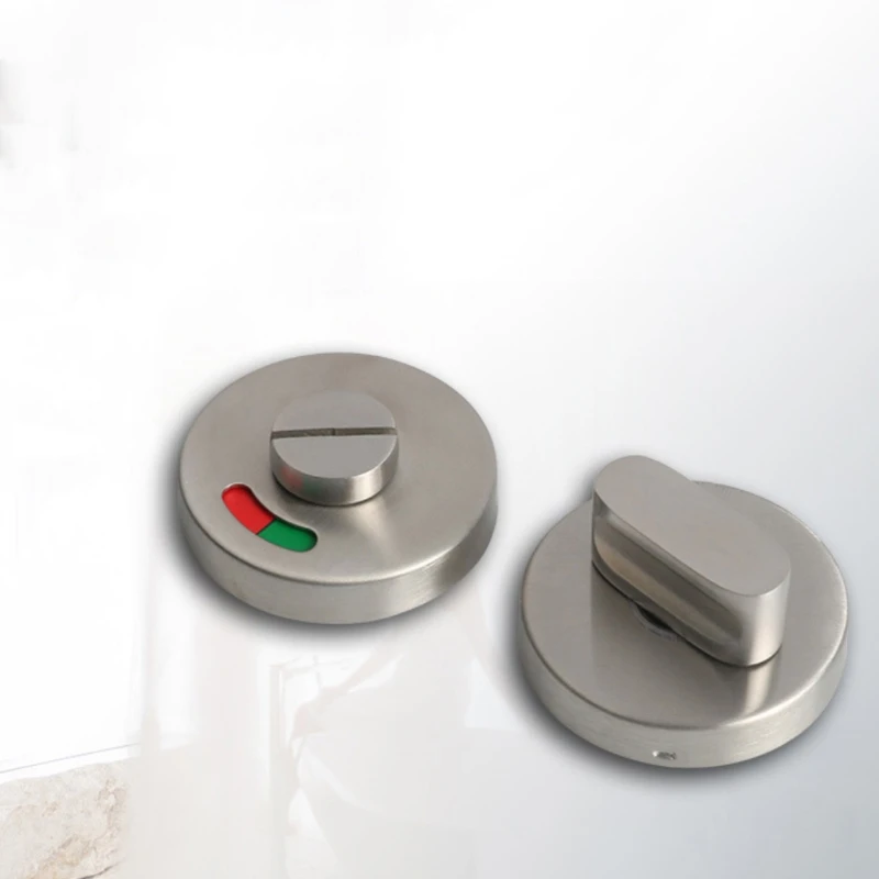 Stainless Steel WC Toilet Door Lock Handle Knob Indicator Privacy Latch ...
