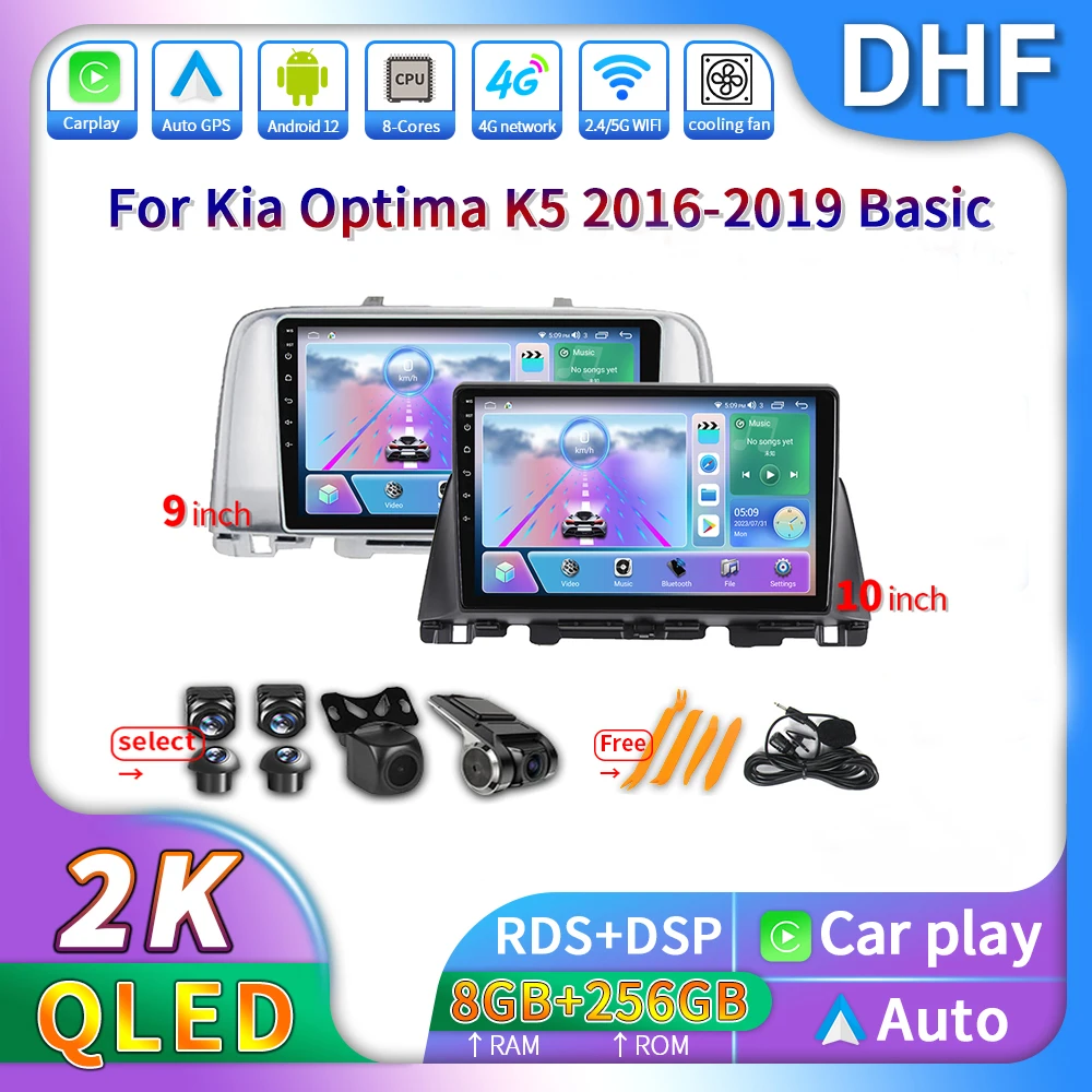 9-10-Android-12-Car-Radio-Auto-Multimedia-Player-For-Kia-Optima-K5-2016 ...