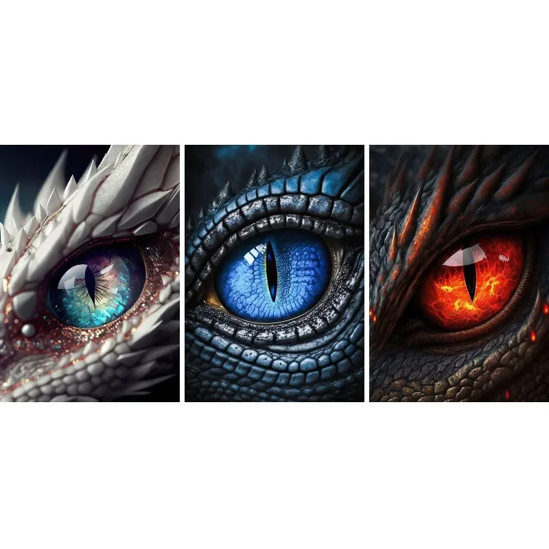 5D Diy Full Diamond Painting Dragon Eye Science Feature Diamond Art ...