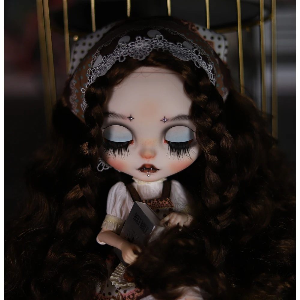 Annie – Premium Custom Neo Blythe Doll with Brown Hair, White Skin & Matte Cute Face | This Is ...