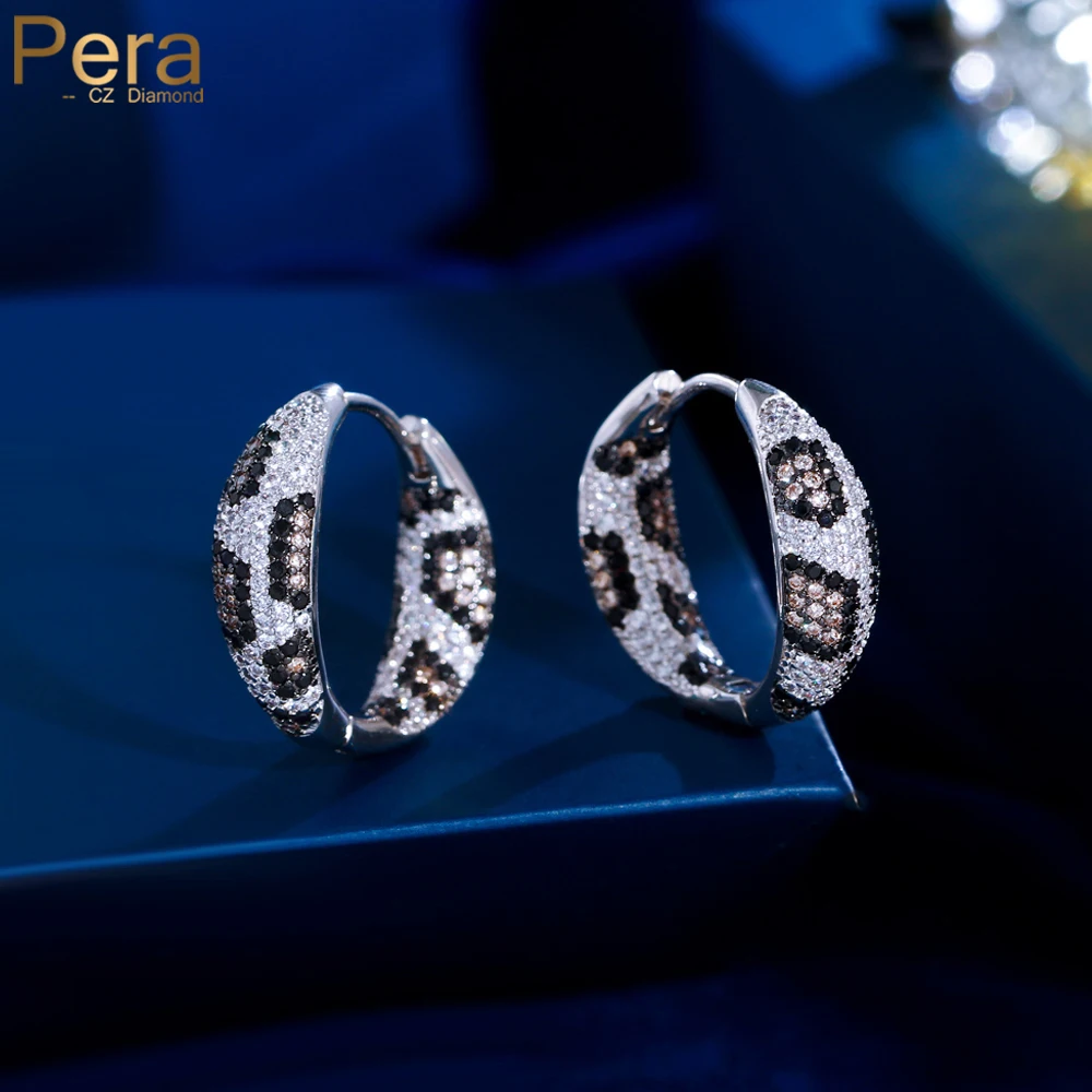 Pera-Fashion-Full-Black-White-Cubic-Zirconia-Leopard-Print-Hoop ...