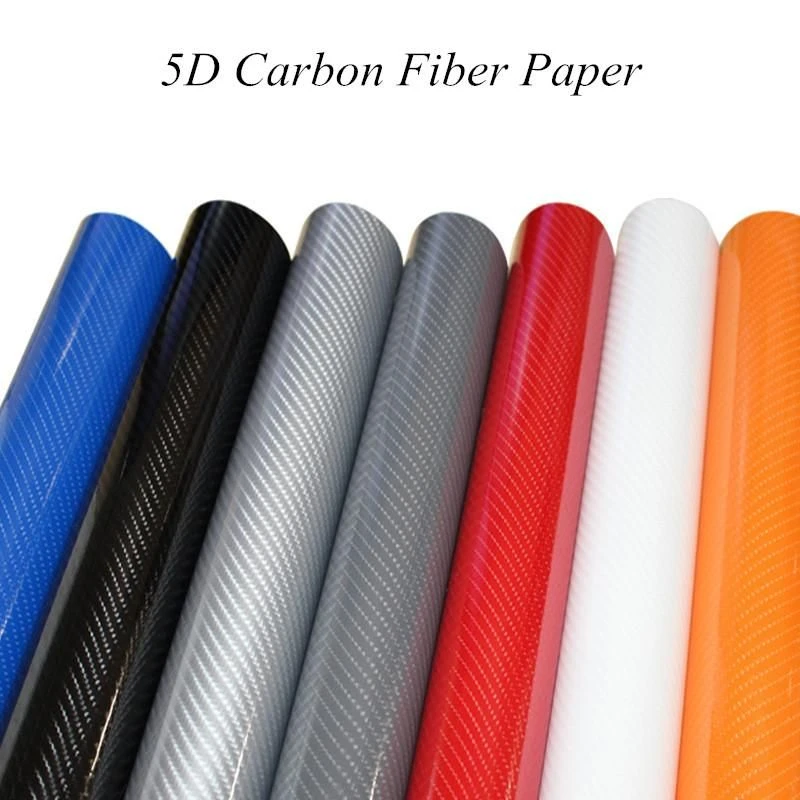 127x30CM 5D Carbon Fiber Film Paper Car Wrap Sheet Roll Film Surface ...
