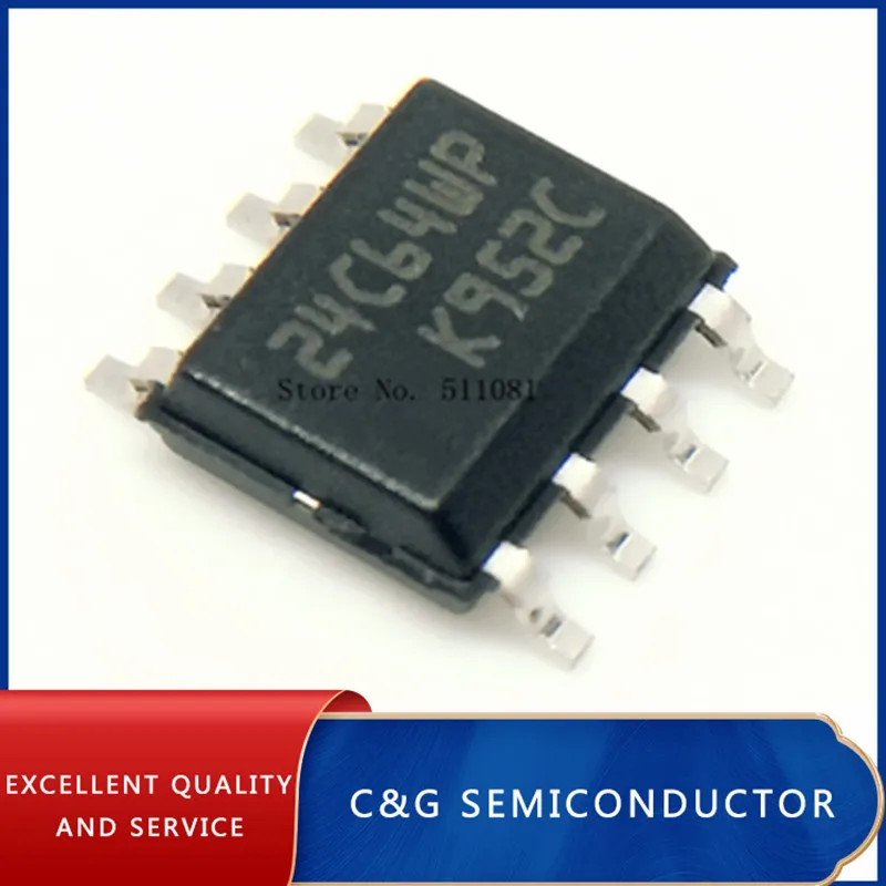 10pcs M24c64-wmn6tp 24c64wp 24c64 Sop8 - Integrated Circuits - AliExpress