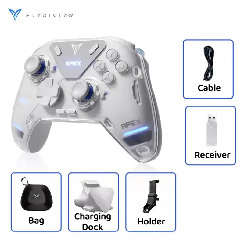 Flydigi-APEX 4 Wireless Gaming Controller, Elite Force Feedback Trigger, Smart Handle, Suporte ...