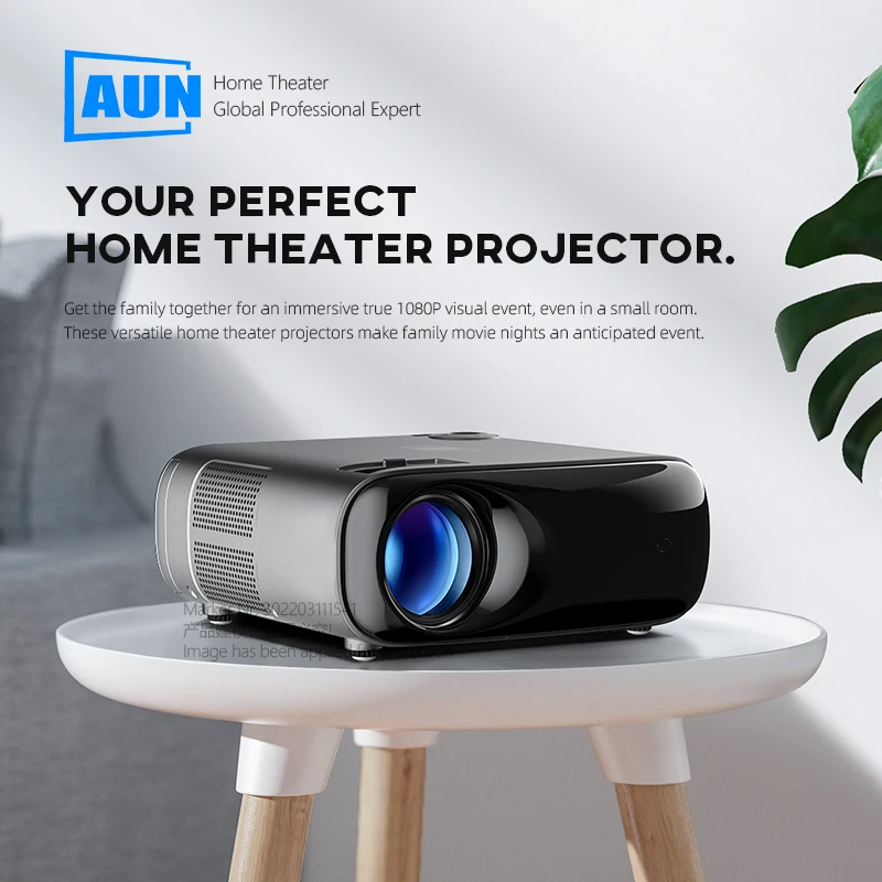 AUN Projector 4K AKEY9S Android 9 Full HD 1080P LED Home Theater Video ...