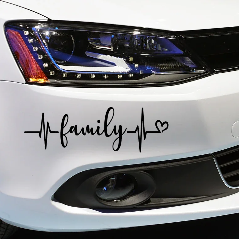 Family-Heartbeat-Die-Cut-Vinyl-Decal-Car-Sticker-Waterproof-Auto-Decors ...