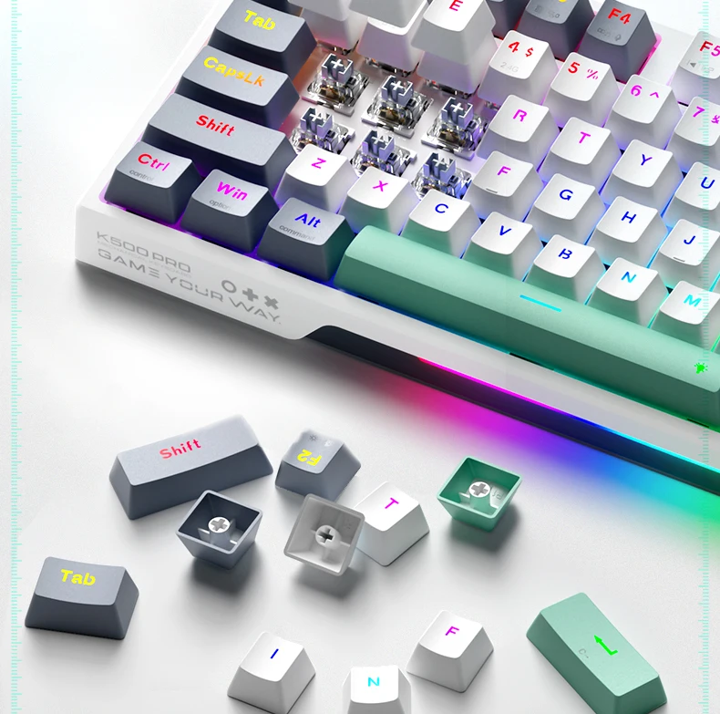 Machneike K500 Pro Gasket Mounted Hot-swap Wireless Mechanical Keyboard ...