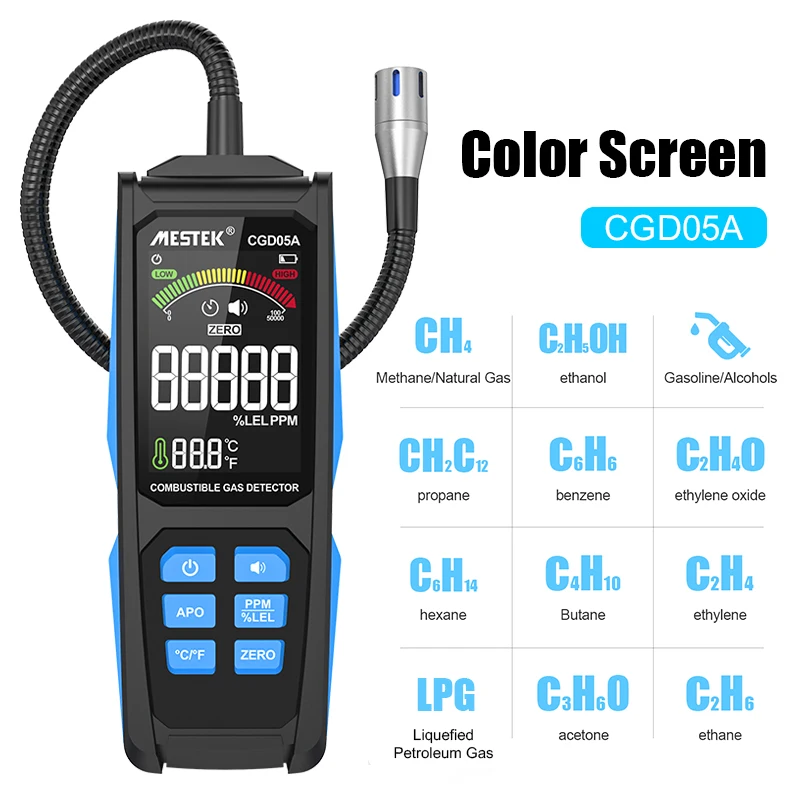 Combustible-Gas-Detector-Gas-Analyzer-PPM-LEL-Units-LPG-Meter-Charging ...