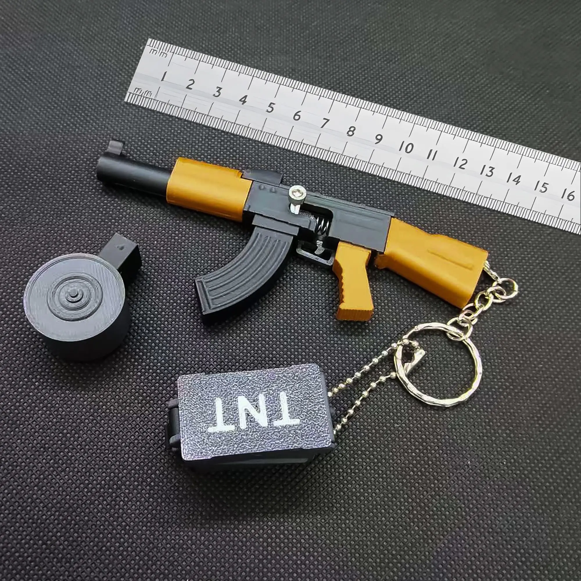 3D Printed AK Mini Toy Finger Gun with Small Balls, New Decompression ...