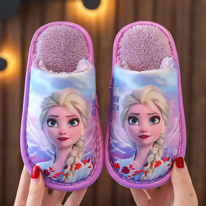 Slippers Girls Cotton Elsa | Children Princess Slippers | Childrens ...