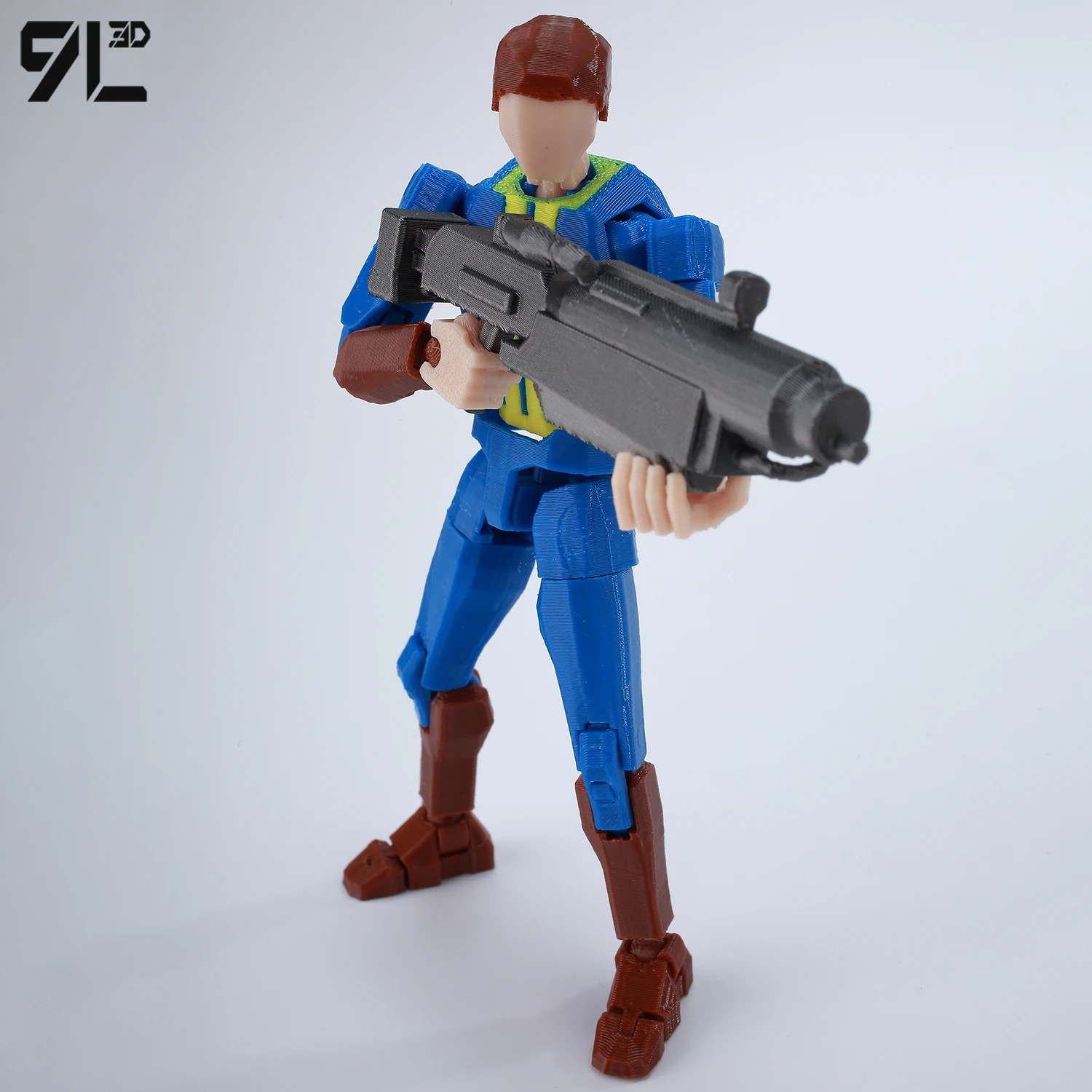 9L3D Wasteland Fallout Nate Blue Suit Figures LUCKY13 T13 Articulate ...