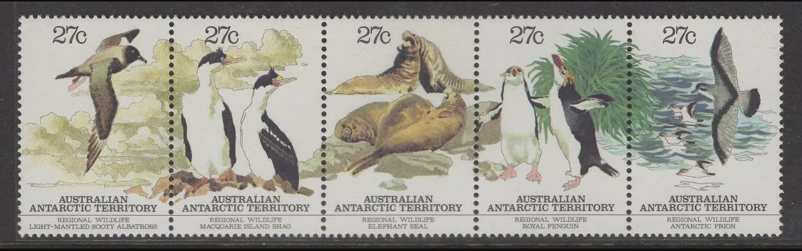 5Pcs/Set New Australian Antarctic Post Stamp 1983 Antarctic Animals Sea ...