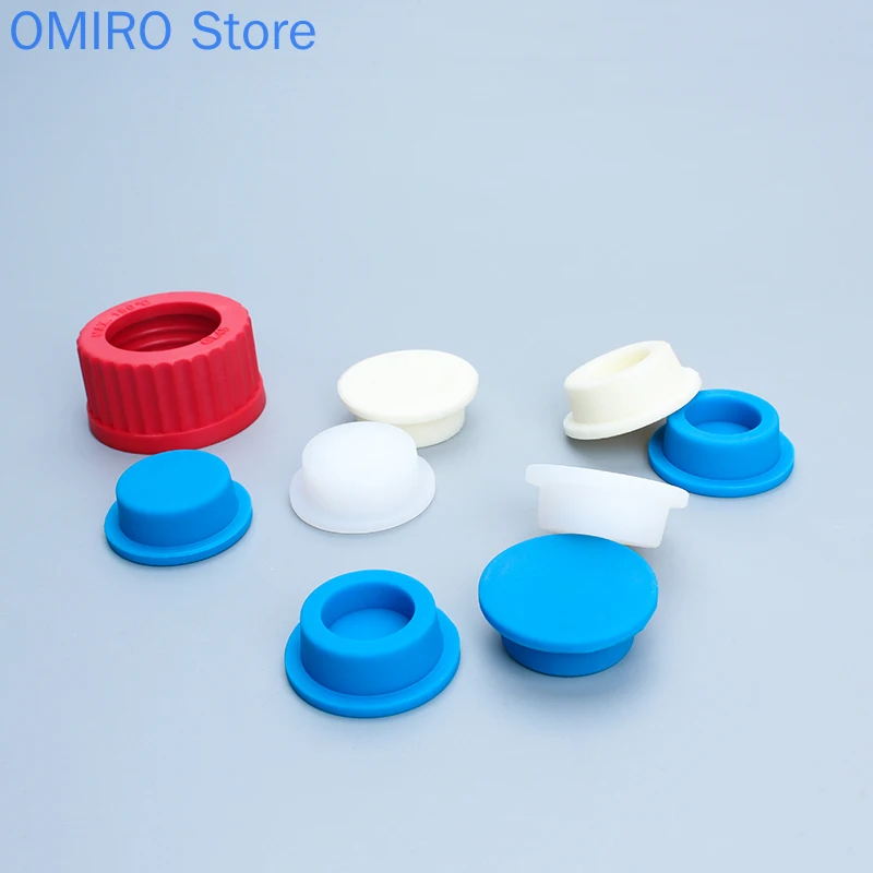 Gl45-Reagent-Bottle-Stopper-Blue-Cap-Bottle-Stopper-Milky-White-Foaming ...