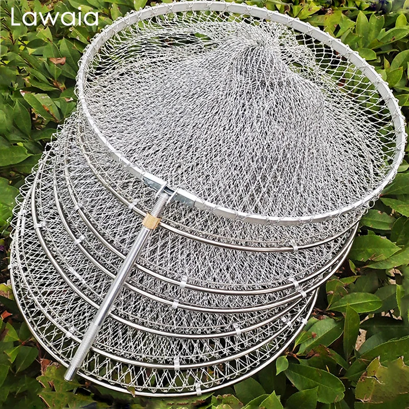 Lawaia-Gray-Braided-Wire-Hand-Net-Fishing-Cage-Power-Racket-String ...