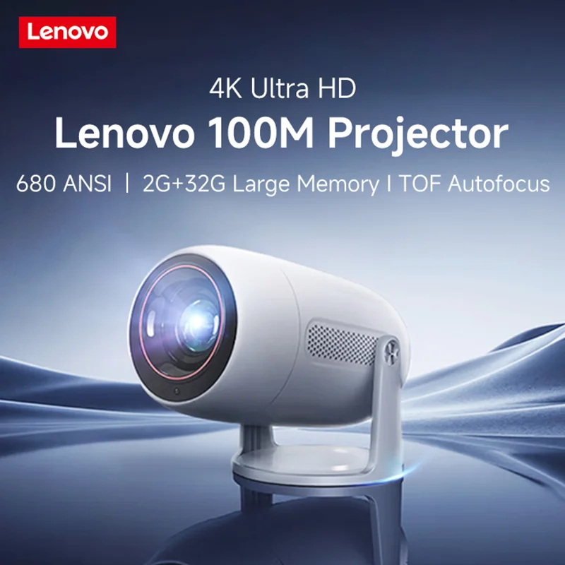 Lenovo Xiaoxin 100M Projector 680ANSI Auto Focus Wifi6 Support Ultra HD ...