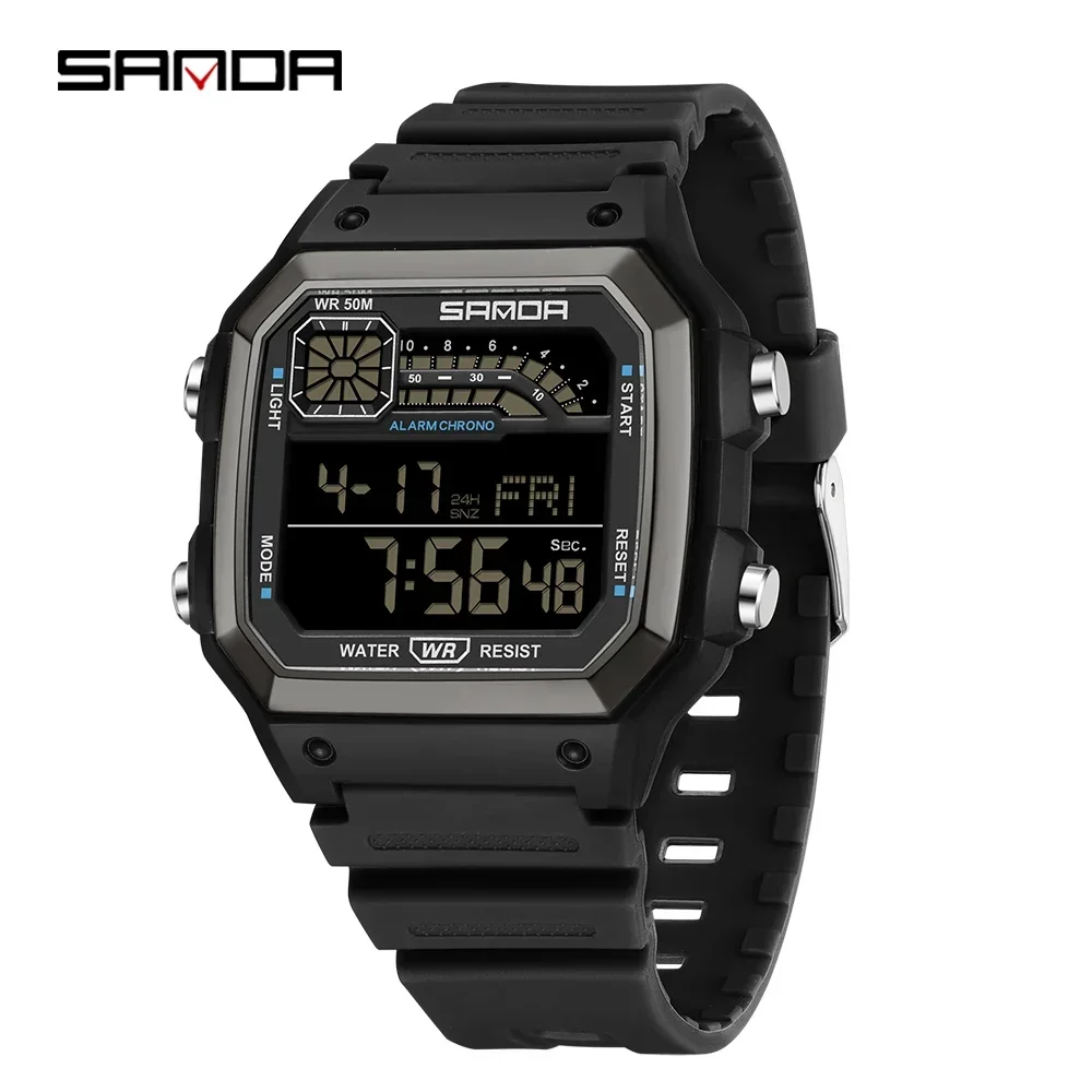 SANDA-6196-Sports-Men-s-Lightweight-Square-Classic-Fashion-Electronic ...