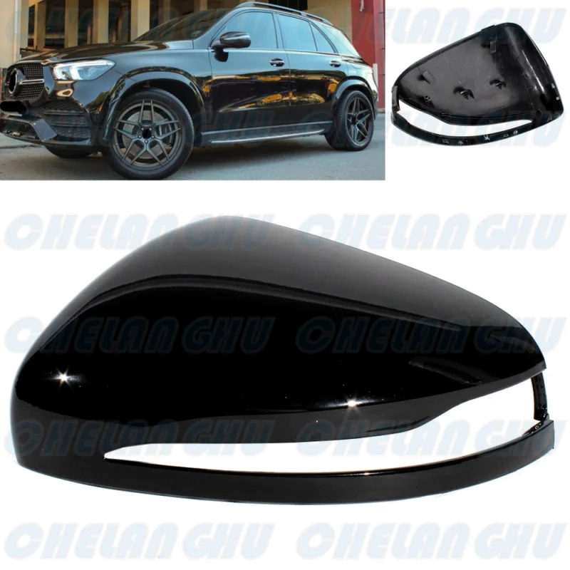 Left Side black Painted Rear Mirror Housing Cover Cap For Benz W464 ...
