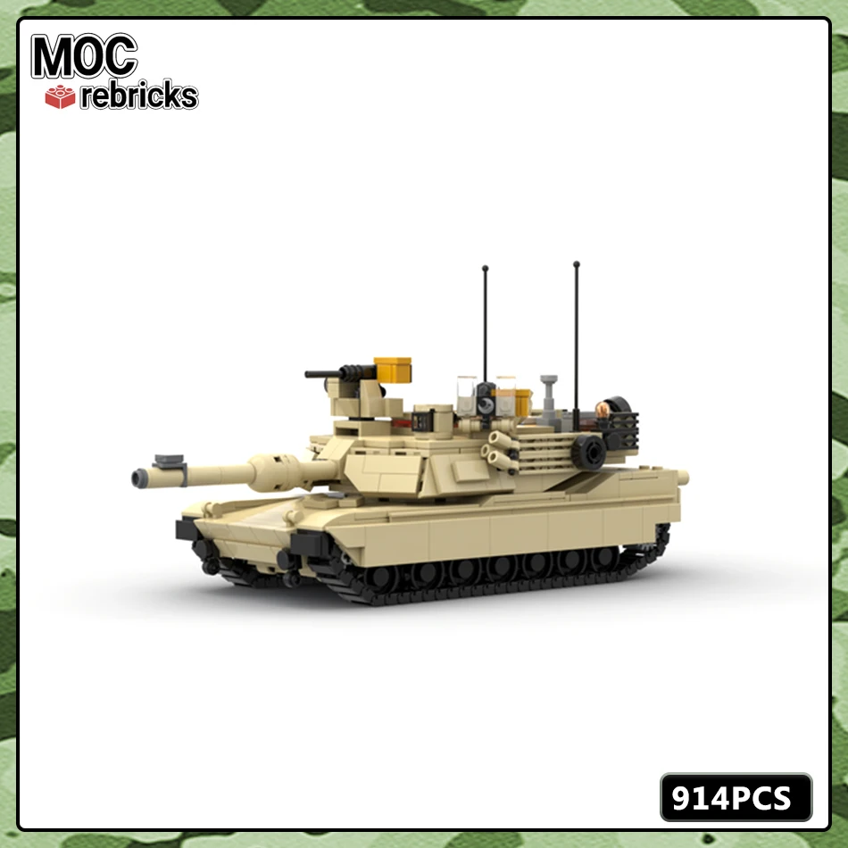 Military Series Moc Bricks M1a2 Abrams Us Army Main Battle Tank ...