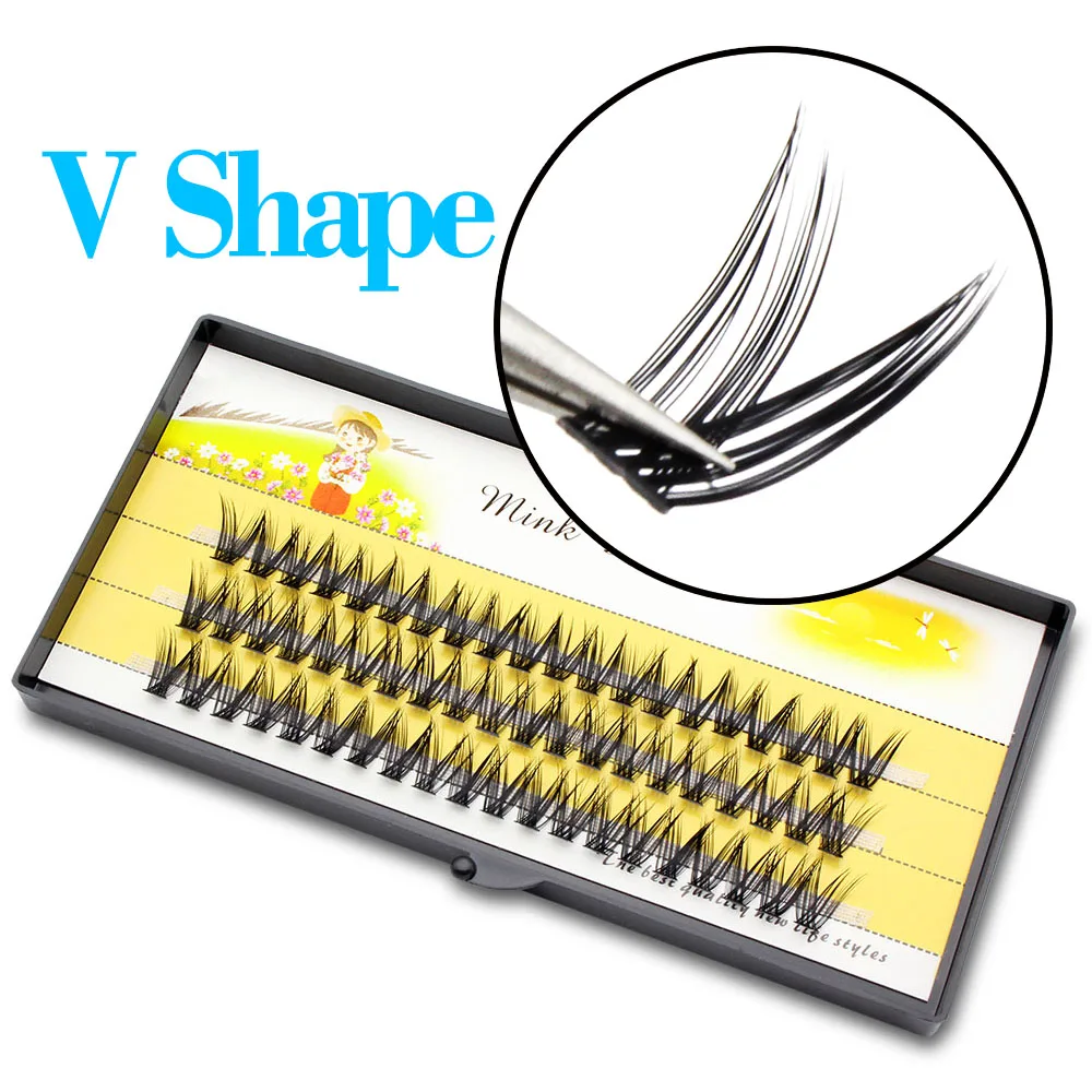 Big Capacity V Shape Phoenix Tail Fish Tail Dovetail Individual Eyelash ...