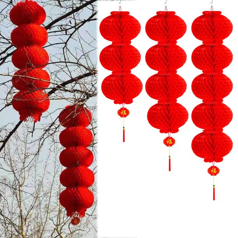 Traditional-Chinese-Red-Lantern-String-Chinese-New-Year-Decoration ...