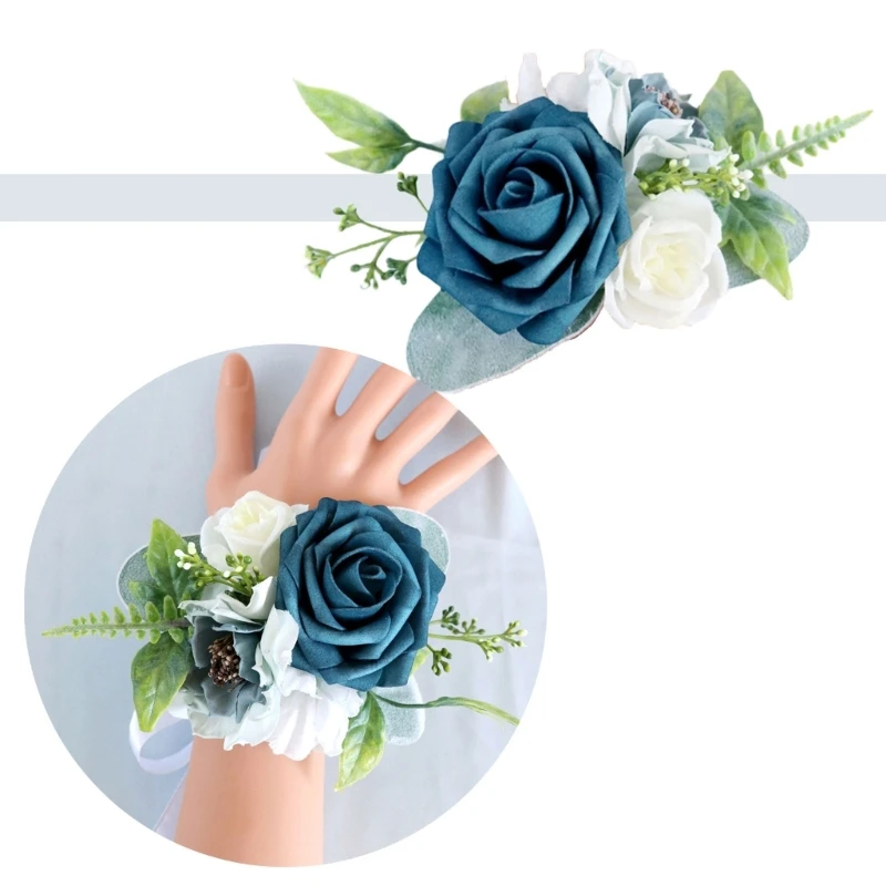 6Pcs Bright Wristlet Wedding Flower Decors Beautiful Wrist Flower ...
