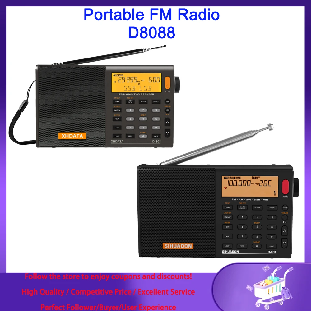 SIHUADON-XHDATA-D808-R-dio-FM-port-til-com-antena-externa-receptor ...
