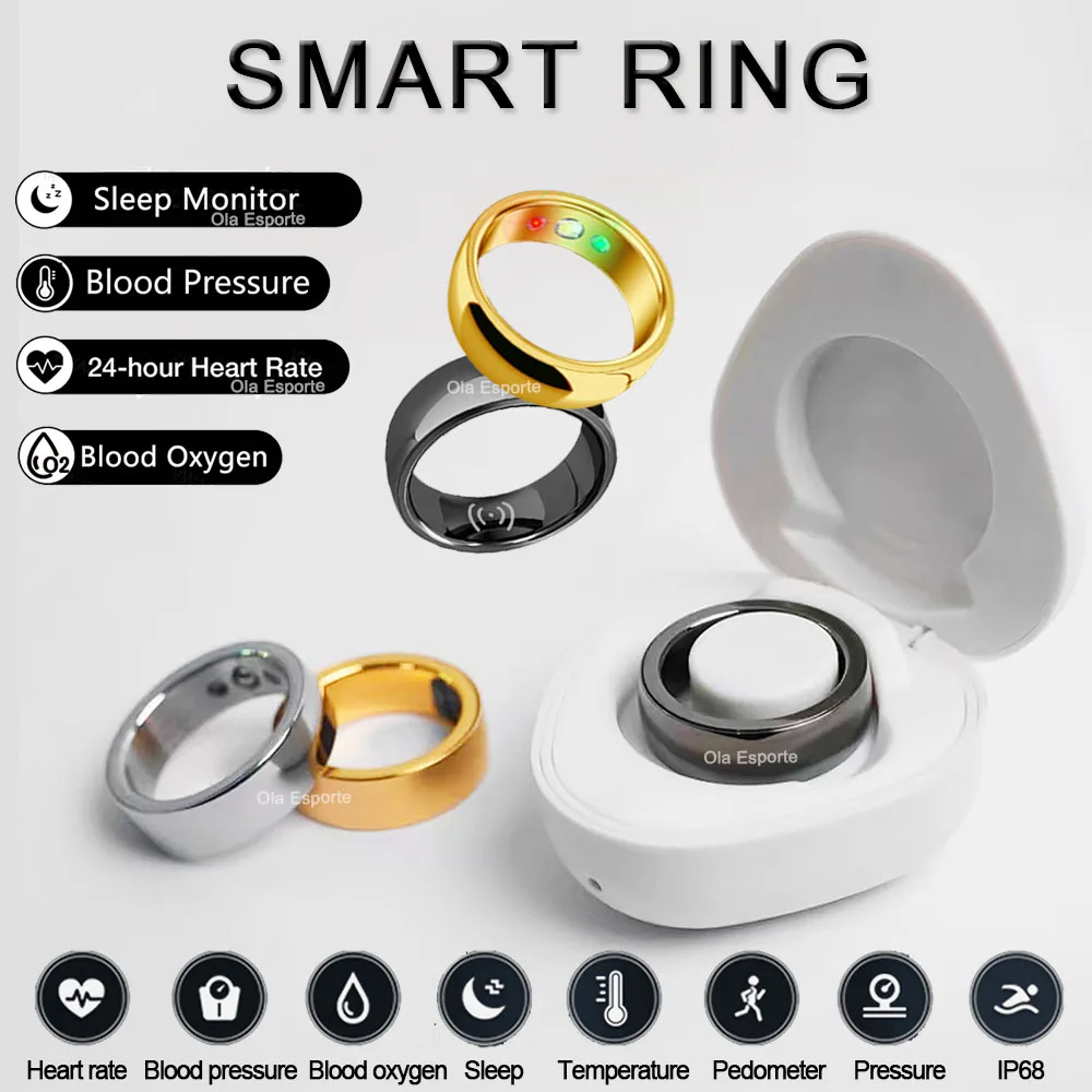 New-SR300-Smart-Ring-Heart-Rate-Blood-Pressure-Blood-Oxygen-Temperature ...