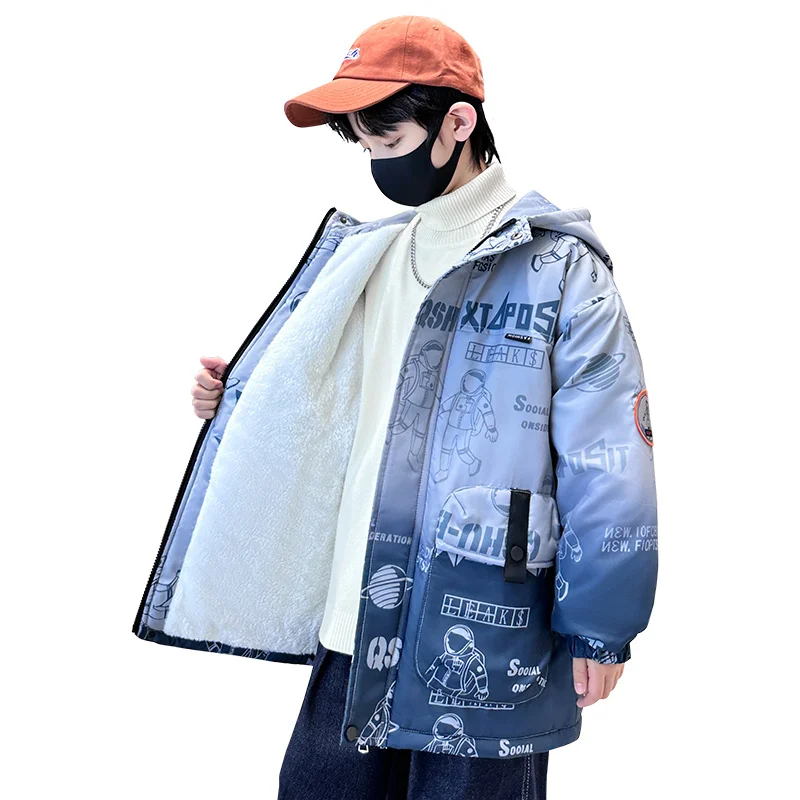 Winter-Kid-Astronaut-Print-Boy-Parka-Jacket-Coat-Space-Clothes-High ...