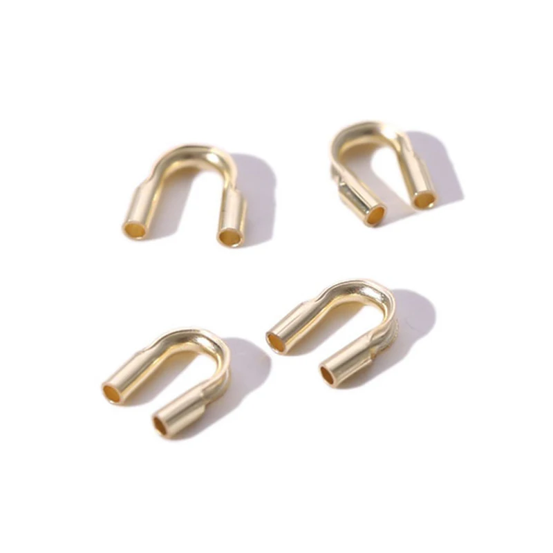 200Pcs Brass Gold Plated Wire Savers Cable Thimble Wire Guards ...