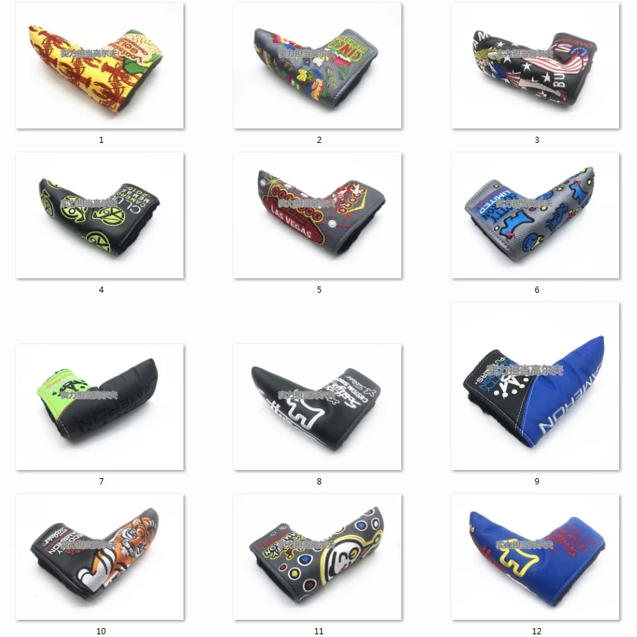 Alta Qualidade Golf Club Putter Cover, Bola Cabeça Proteção, PU Plush ...