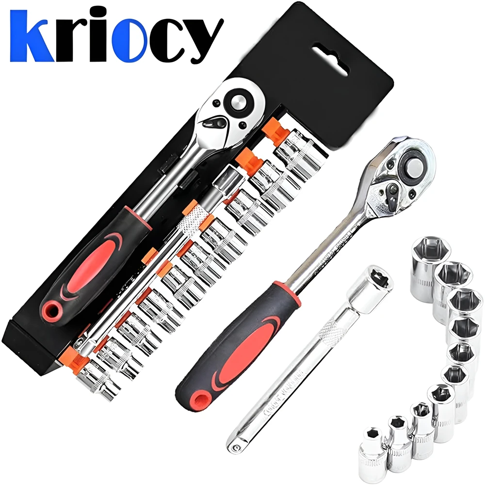 12PCS-Ratchet-Socket-Wrench-Set-Torque-Ratchet-Wrench-Car-Boat-Auto ...