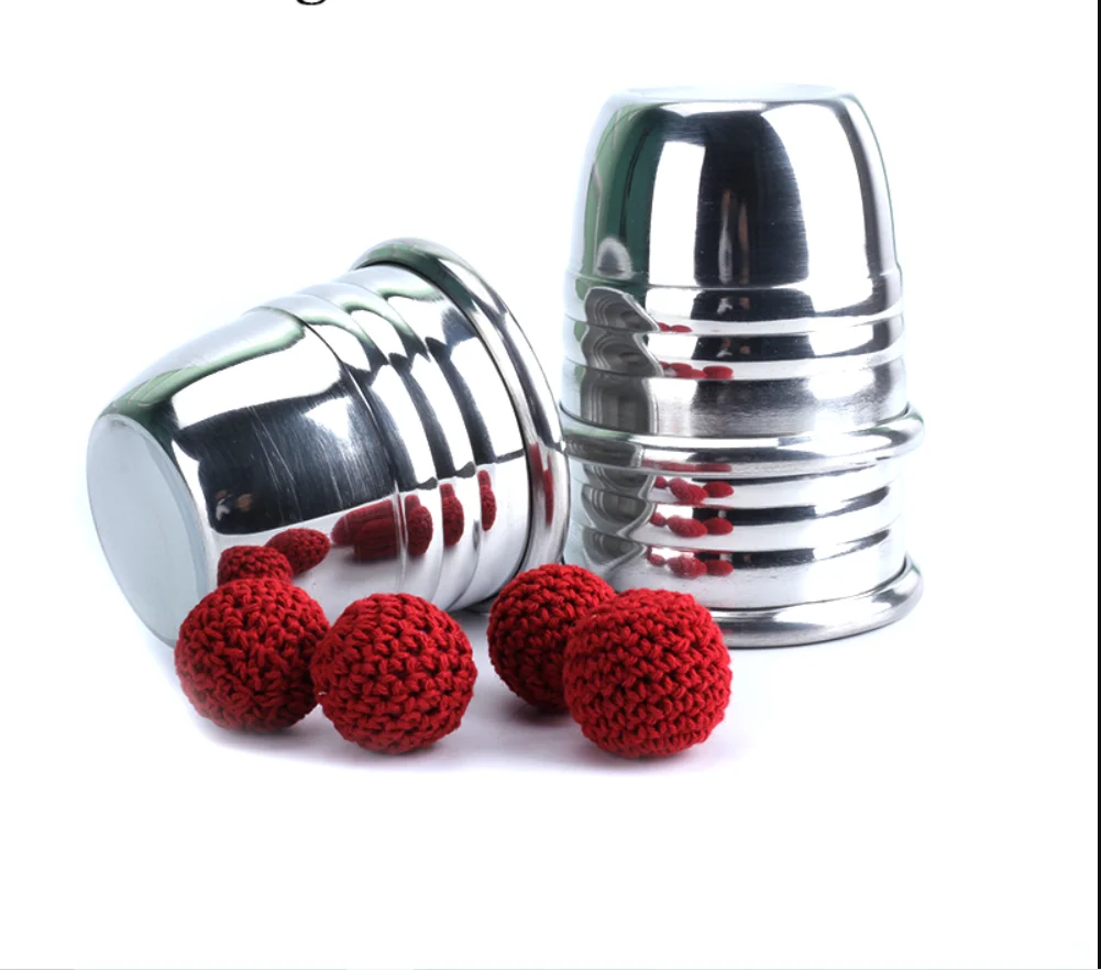 Super Professional Aluminum Three Cups and Balls With Cup (Large ...