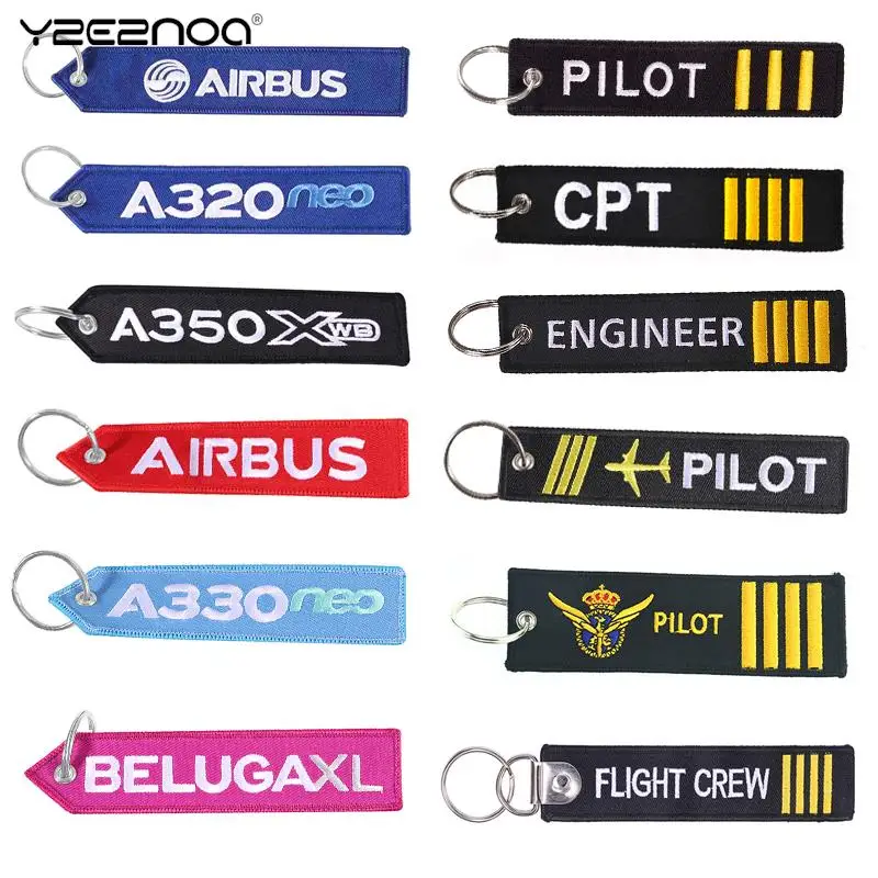 AIRBUS Keychain Motorcycle Car Embroider Key Ring A320 Aviation Key ...