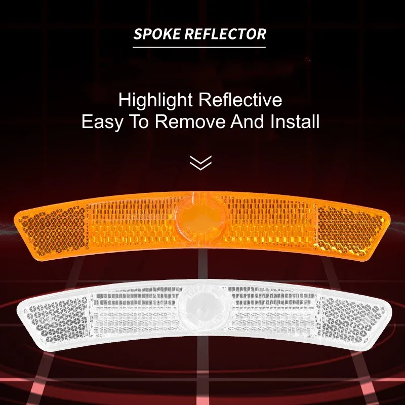 4/6/8 pcs Strip-Shaped Bike Reflectors Warning Light Mountain Bike Kid ...