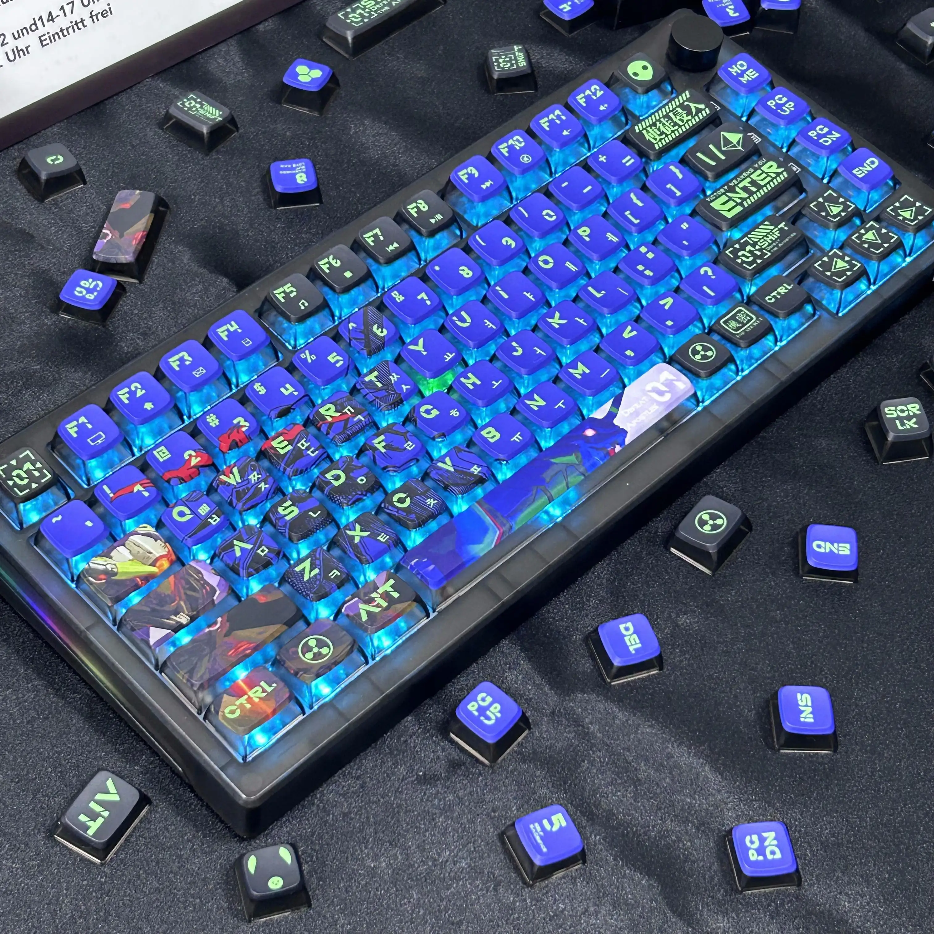 Korean-EVA-Keycaps-PBT-Dye-Sublimation-Translucent-Pudding-Keycap-ASA ...