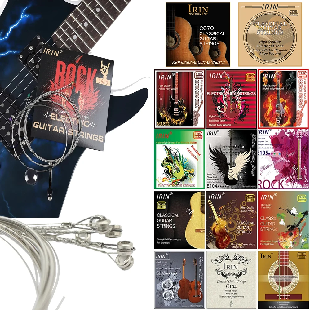 6 Pcs Electric Guitar Strings Classical Guitarra Strings Nickel Alloy ...