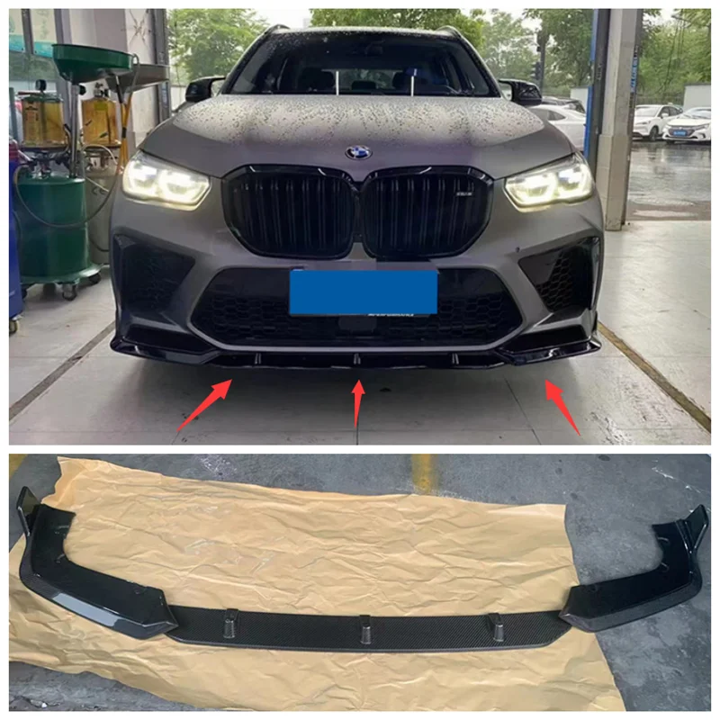 High Quality Carbon Fiber & ABS Black Bumper Front Lip Splitter ...