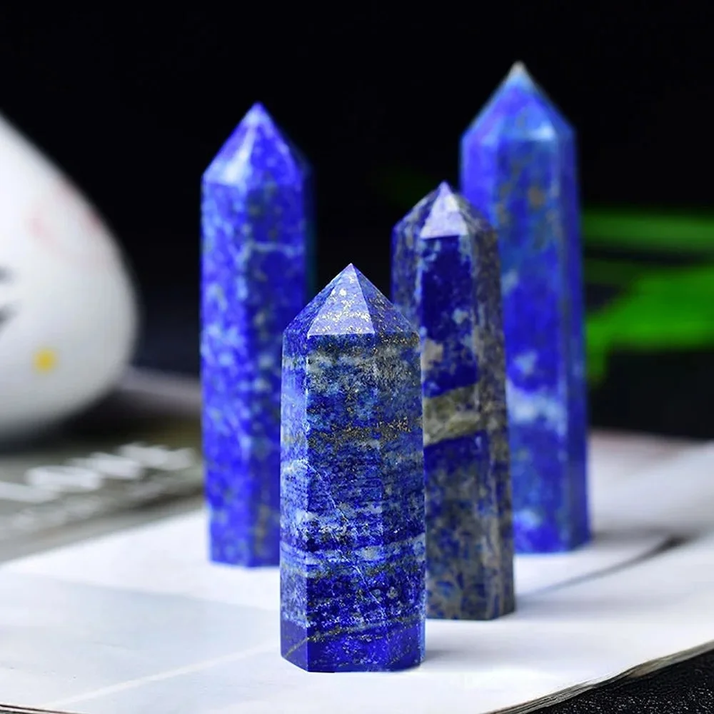 Natural-Stone-Lapis-Lazuli-Point-Hexagonal-Column-Crystal-Quartz ...