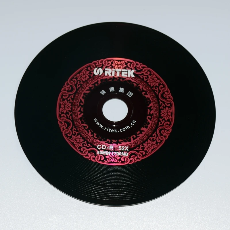 Disque vierge enregistrable de CD-R noire, disque d'alcool, disque de ...