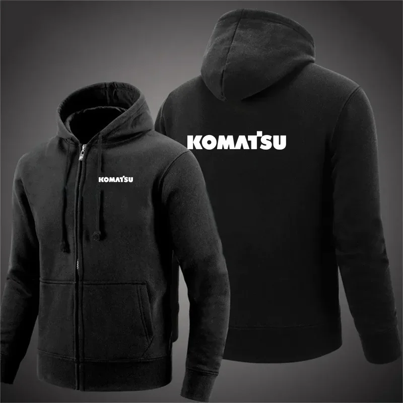 Komatsu Hoodies Men Coat Winter Warm Fleece Komatsu Sweatshirts Jacket ...