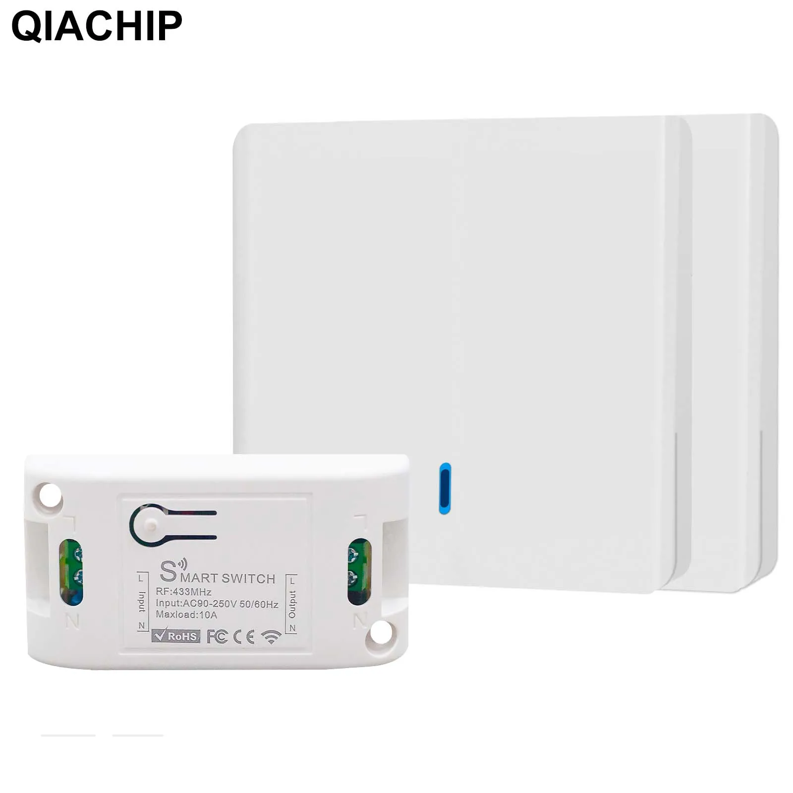 RF-433Mhz-Wireless-Switch-AC110V-220V-10A-Wall-Panel-Transmitter-With ...